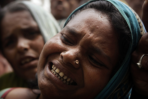 Poor Indian People Crying