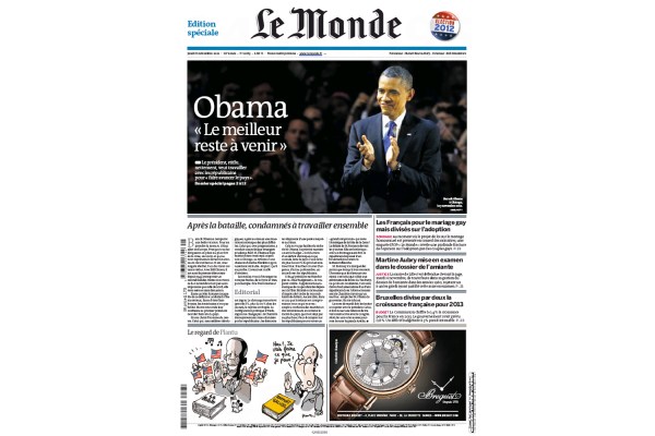 Le Monde (France) | Obama’s Triumph: Newspaper Headlines from Around ...