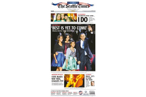 Seattle Times | Obama’s Triumph: Newspaper Headlines from Around the ...